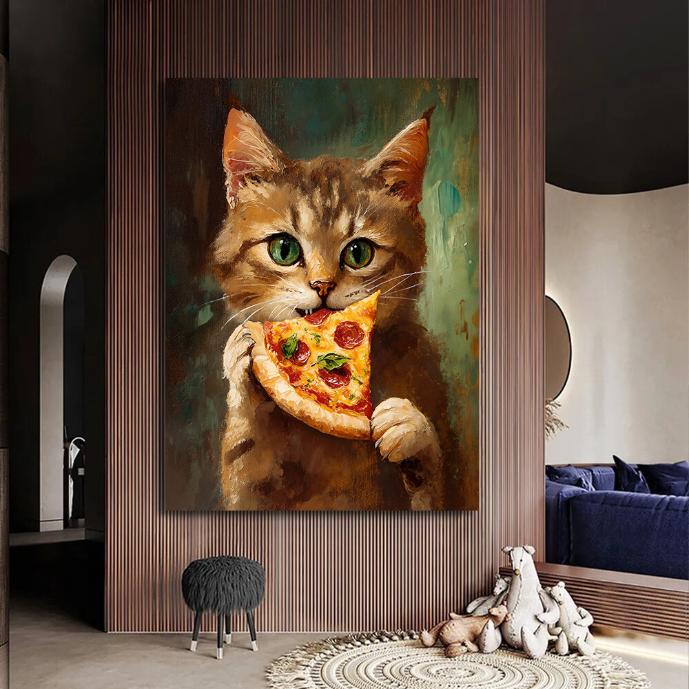 КОТ / прикольные картины для интерьера с животными, 60х80 см.