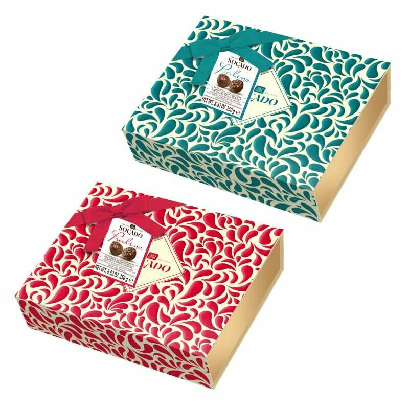 Конфеты SOCADO ассорти с пралине и злаками "DAMASCO" /картон/ 250г