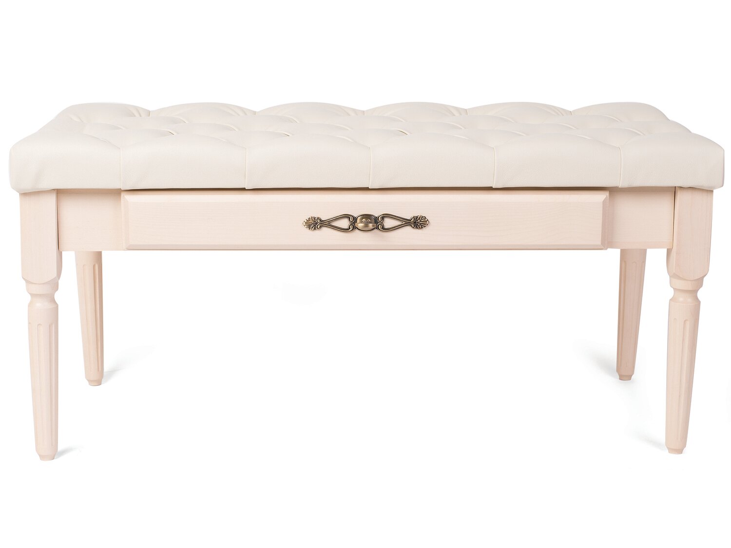 Банкетка Оливия молочный/белый ясень (Р) Молочный/белый ясень