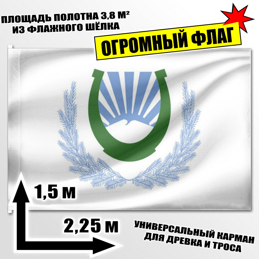 Флаг огромный Нальчика 225x150 см