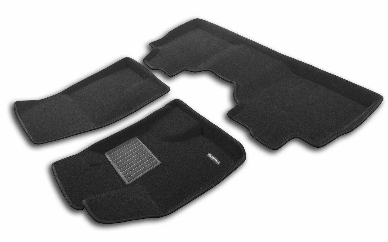 Коврики текстильные 3D Euromat для HAVAL F7 II 4x4 (с 2024 г.) (3Д Евромат для Хавал Ф7 2025 полный привод), с полиуретановым подпятником, черные