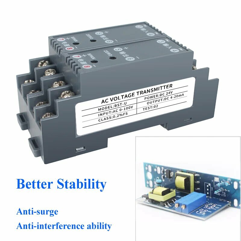 Преобразователь напряжения Qidian Auto 0-1000В 4-20мА/0-10В/0-5В AC 0-500V, Output 0-10V, DC24V