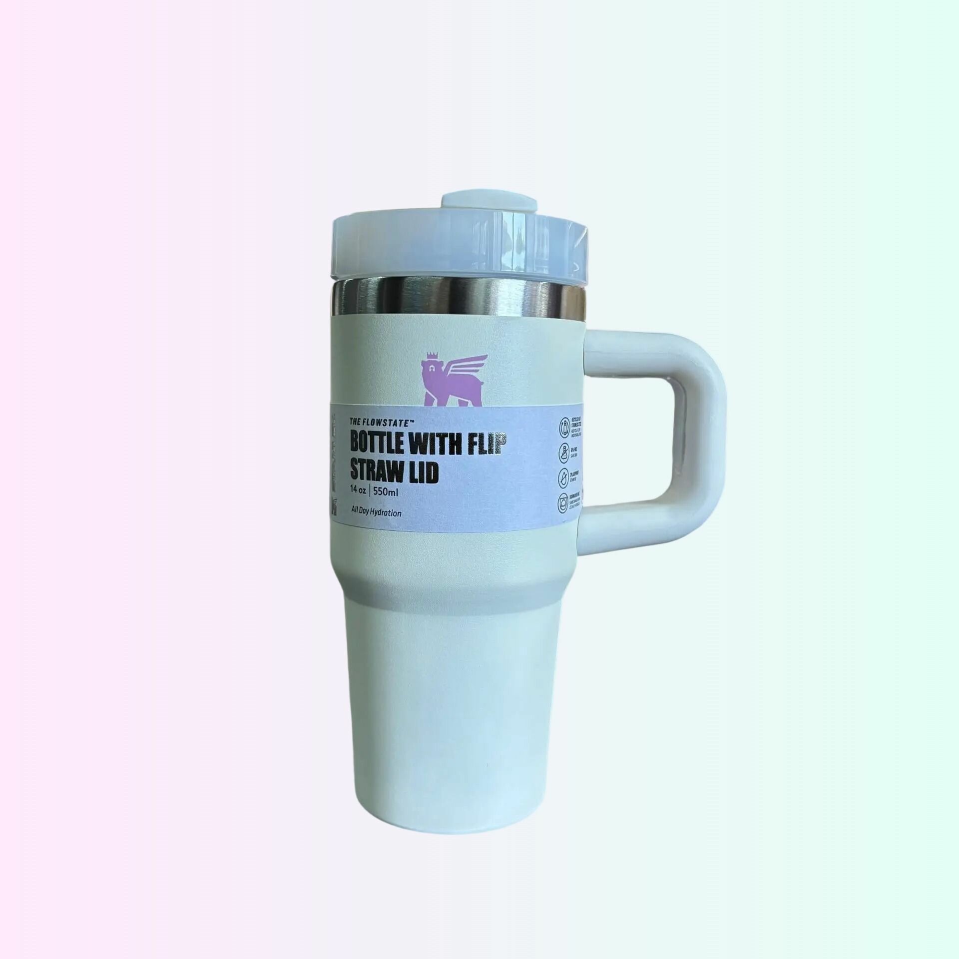 Термокружка Stanley с ручкой и соломинкой 420 мл