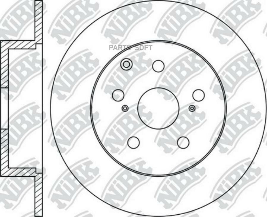 NIBK RN1254 Диск тормозной TOYOTA WISH 1.8 2003 - 2009 TOYOTA WISH 2.0 2003 - 2009 ()