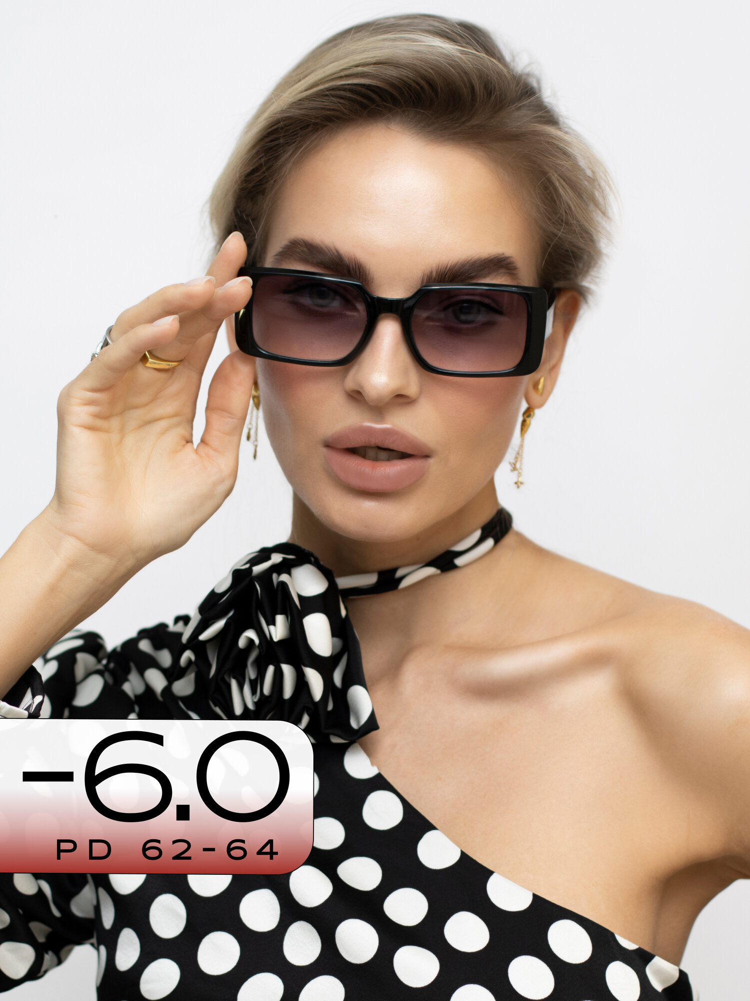 Корригирующие очки для зрения -6 / Готовые очки для дали с диоптрией -6,0