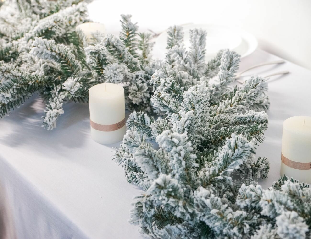 Гирлянда хвойная снежная фантазия, хвоя - PVC, 270х30 см, царь елка ВТСФ-270