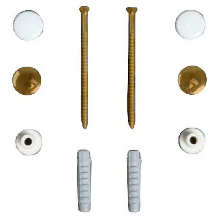 SIMAS Комплект вертикальных крепежей для унитаза/биде с заглушками цвета бронза