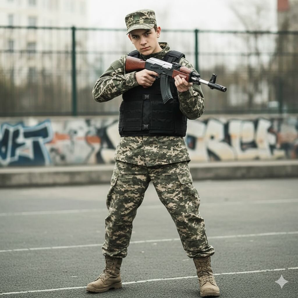 Автомат игрушечный Ак 47, Игрушечное оружие, Автомат калашникова, Цвет - Черно - Коричневый