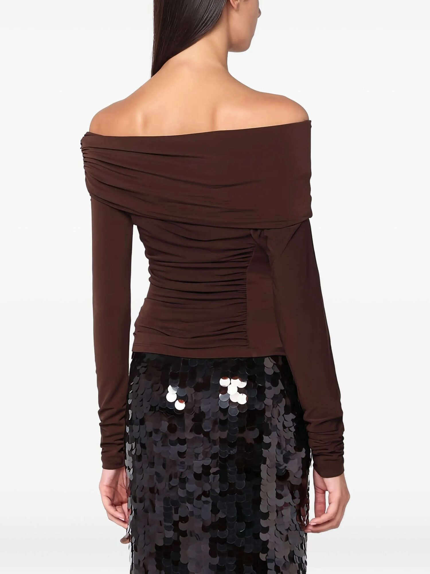 Топ THE ANDAMANE Off-shoulder gathered top, размер 44 — фото 1