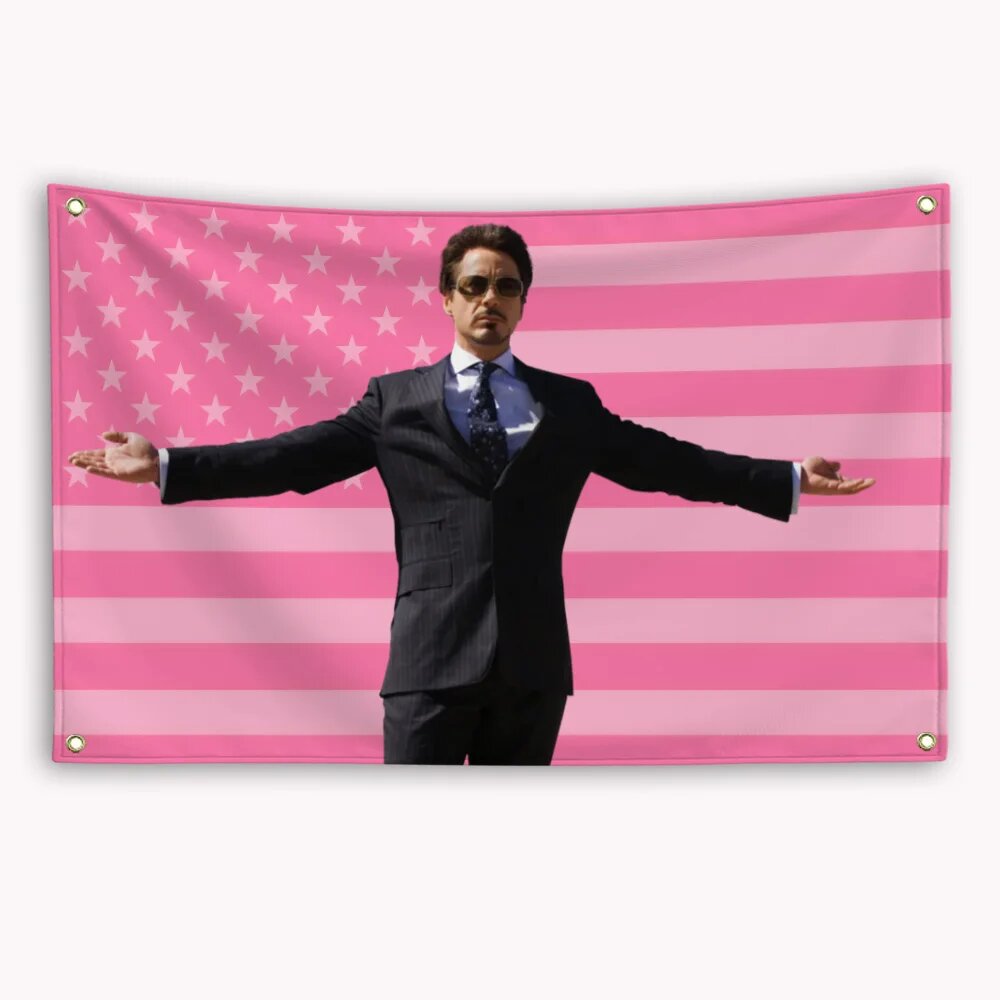 Энтони Эдвард Старк Америка Флаг Тони Старк Баннер Гобелен Украшение гаража Открытый декор Парикмахерская Предметы домашнего декора Флага