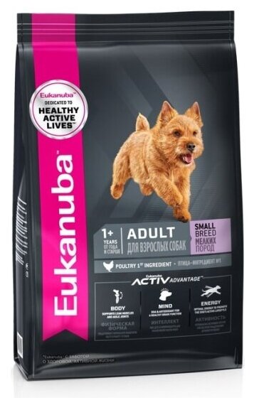 Корм сухой для собак Eukanuba ADULT SMALL BREED для вз. собак мелких пород, 800 г