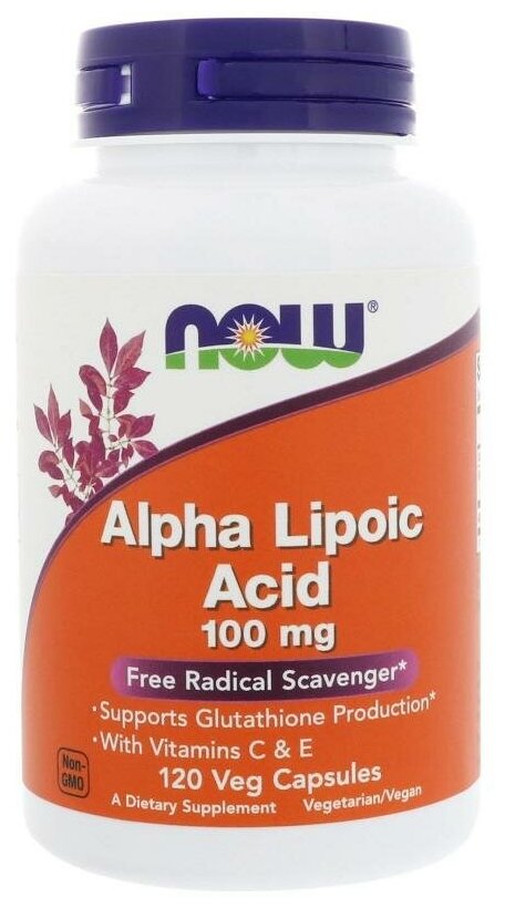 NOW Alpha Lipoic Acid 100 mg, 120 капс.