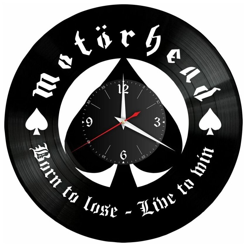 Часы из винила Redlaser "группа Motorhead, Моторхед, born to lose live to win" VW-10122