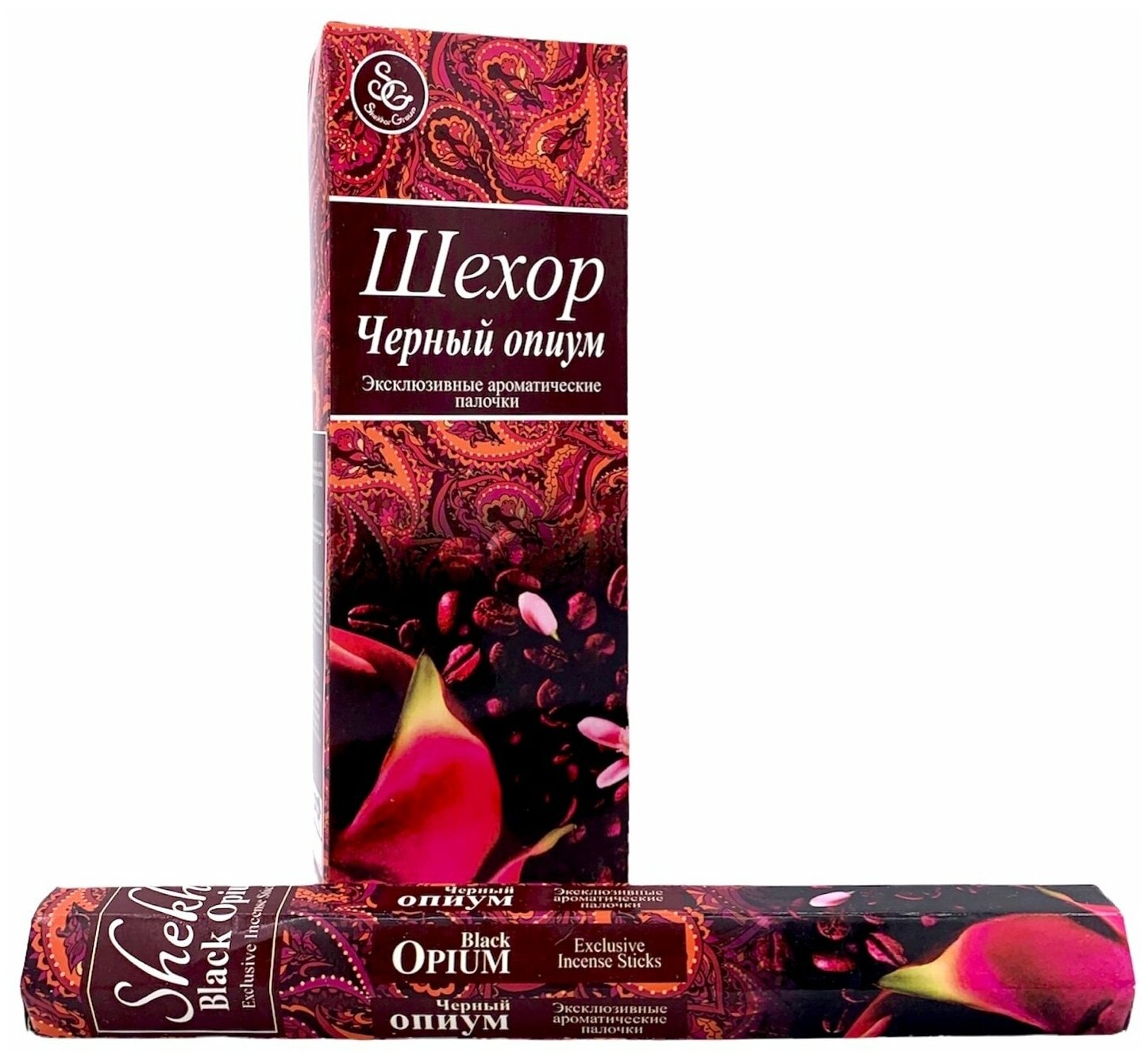 Shekhor Благовония Черный Опиум (Black Opium) / Эксклюзивные ароматические палочки Шехор / Индия 20 шт
