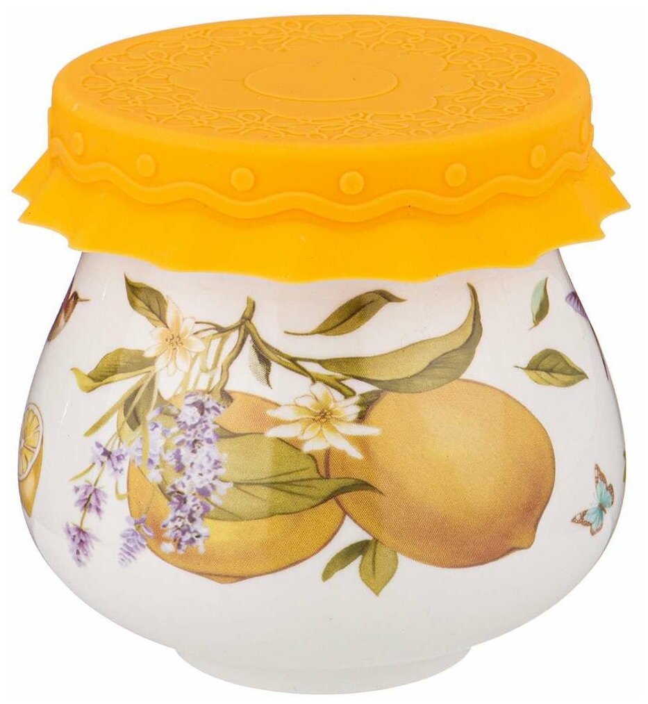 Баночка с силиконовой крышкой прованс лимоны 300мл KSG-359-798