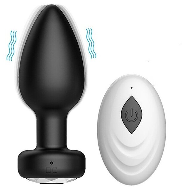 Анальная пробка с вибрацией и беспроводным пультом 39888