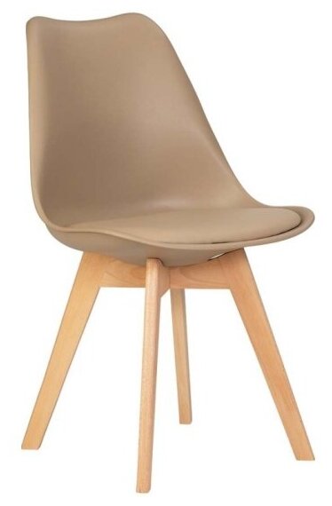 Стул обеденный Dobrin 635PP-LMZL JERRY SOFT, ножки светлый бук, цвет сиденья бежевый (GR-03)