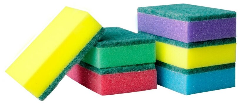 Губка для посуды Экодом "Макси" (5шт/уп) 95*65*30мм арт.1817 Концепция Быта