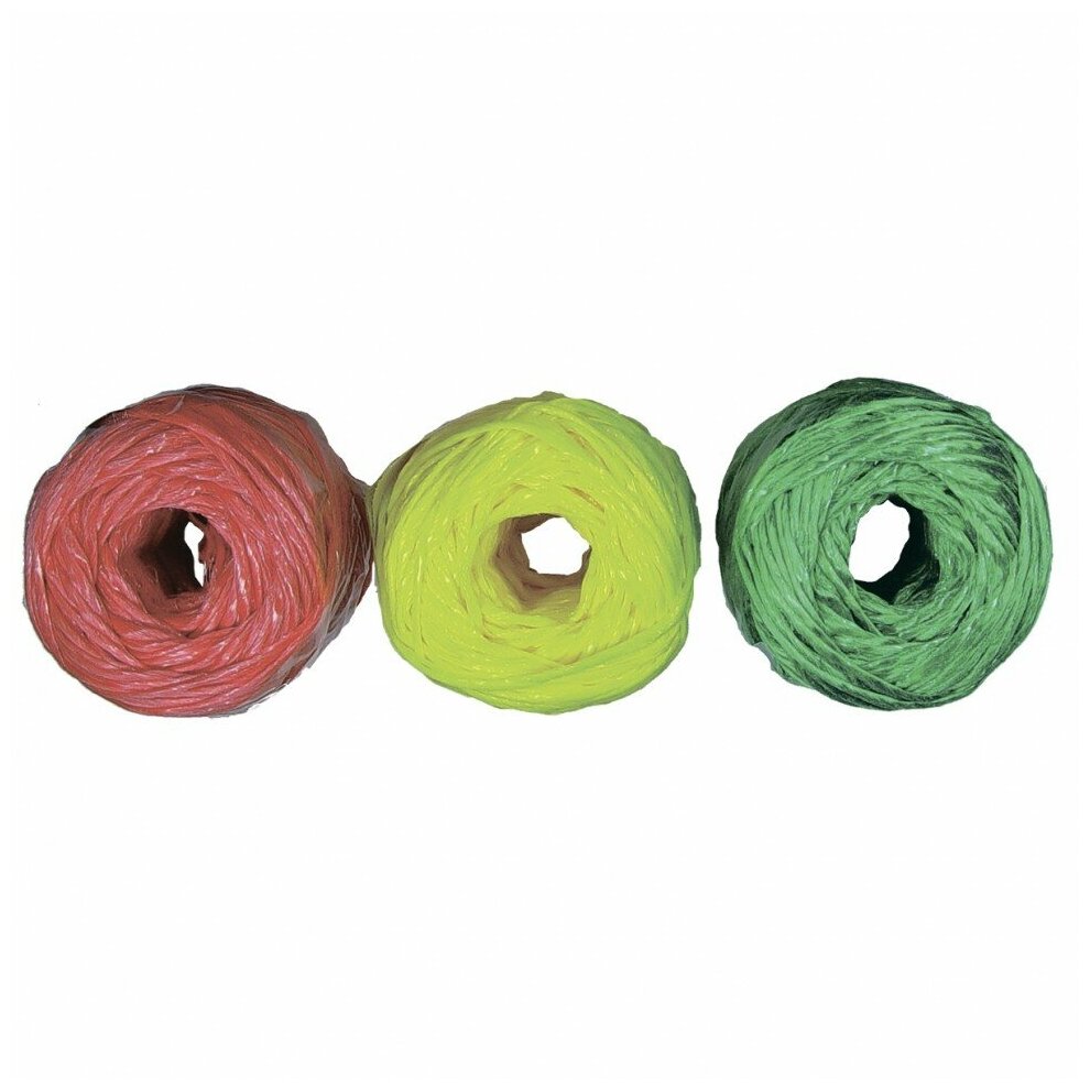 Набор шпагатов полипропиленовых, 6 шт, 2 мм, L 60 м, MIX цветов, Сибртех 93884