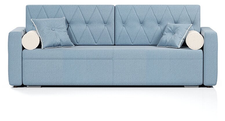 Диван-кровать Милфорд, 230х88х87 см, механизм Еврокнижка, диван раскладной, с ящиком для белья, с декоративными утяжками