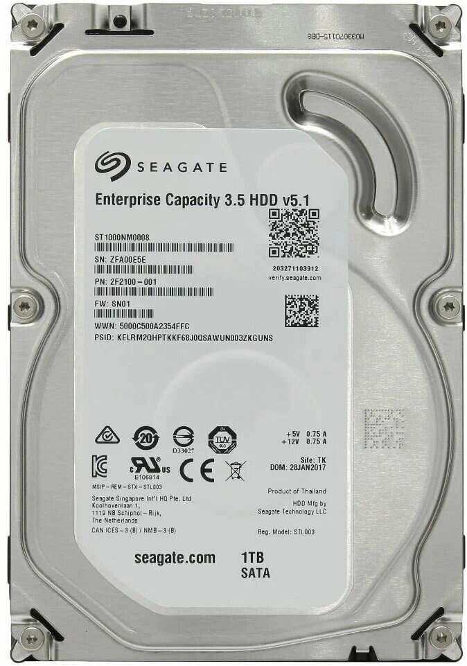 2.5" жесткий диск Seagate Mobile HDD (ST1000LM035) 1ТБ, 5400Об/мин, 128МБ