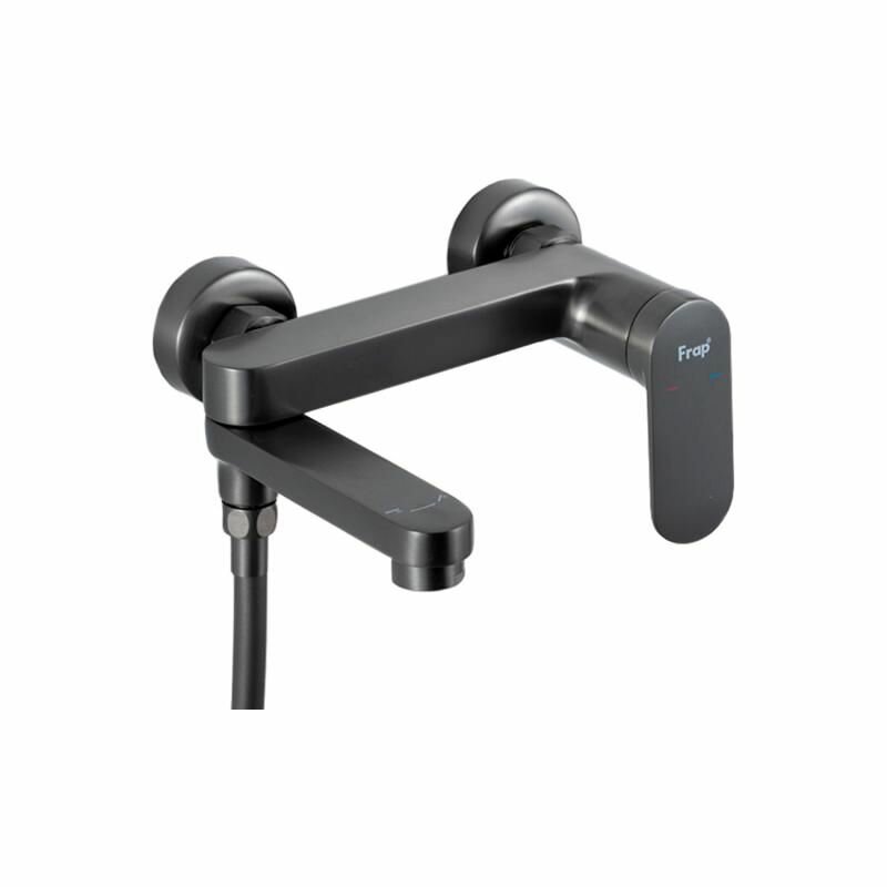 Смеситель для ванны Frap H85-9 F3EE28QS5-MV9 оружейная сталь