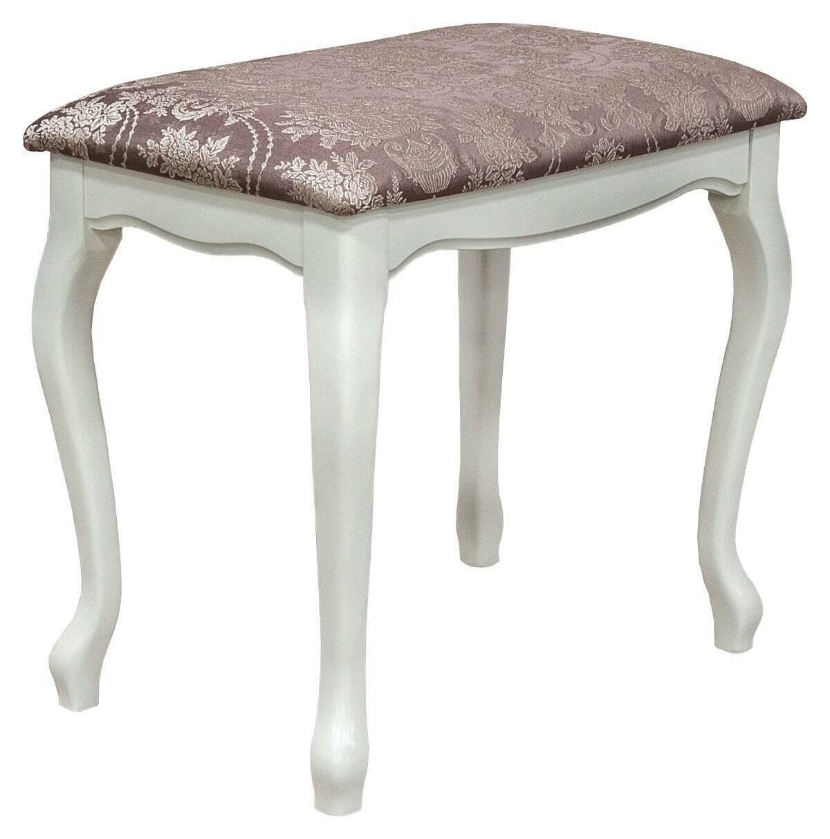 Банкетка "Лилия" (Пинскдрев) массив дерева "слоновая кость" + текстиль