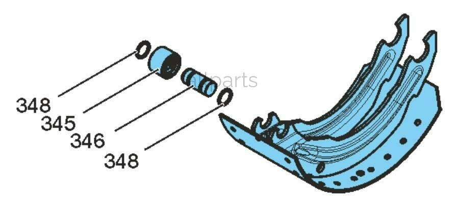 BPW 0509146360 колодка тормозная !420x180 с торм роликом d8-n20\BPW 03/95 г.-->