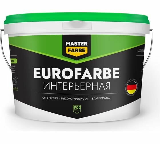 Влагостойкая водно-дисперсионная краска MASTERFARBE eurofarbe 4631159427422