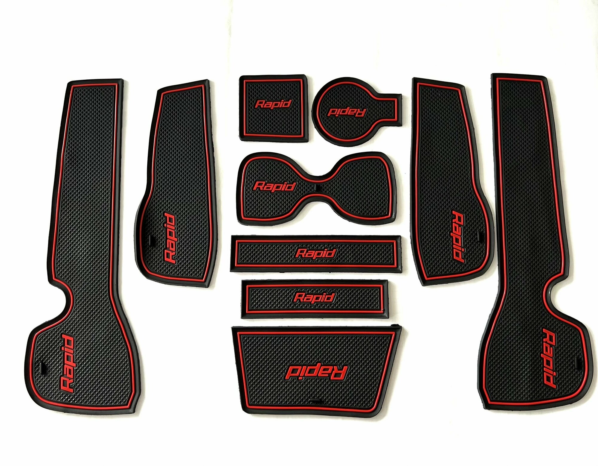 Коврики нескользящие в ниши автомобиля Шкода Рапид Skoda Rapid