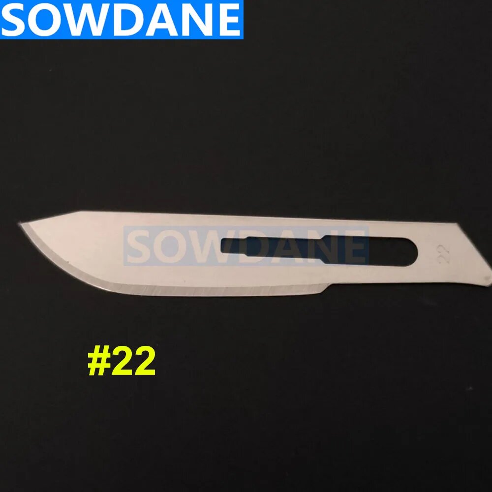 Стоматологические лезвия SOWDANE из углеродистой стали, набор 100 шт. 100 pcs NO.22