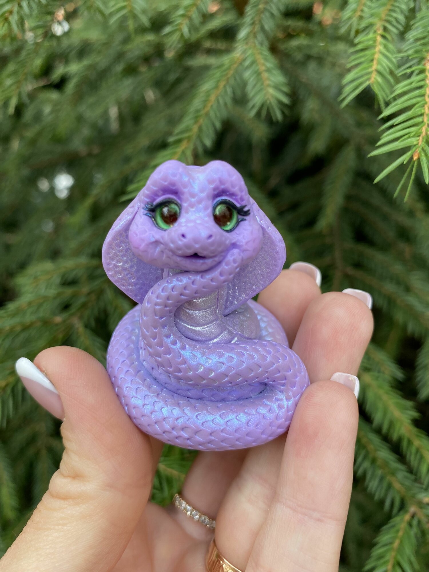 Форма силиконовая для свечей, мыла, гипса, смолы, бетона "Молд Змея Кобра малая"