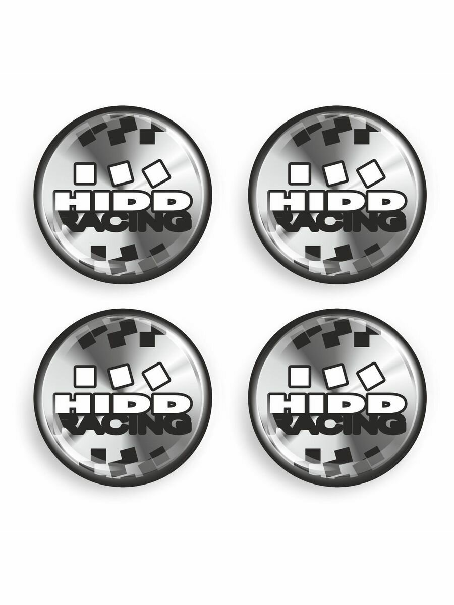 Наклейка на диски 60х60мм "HIDD RACING", Арт рэйсинг