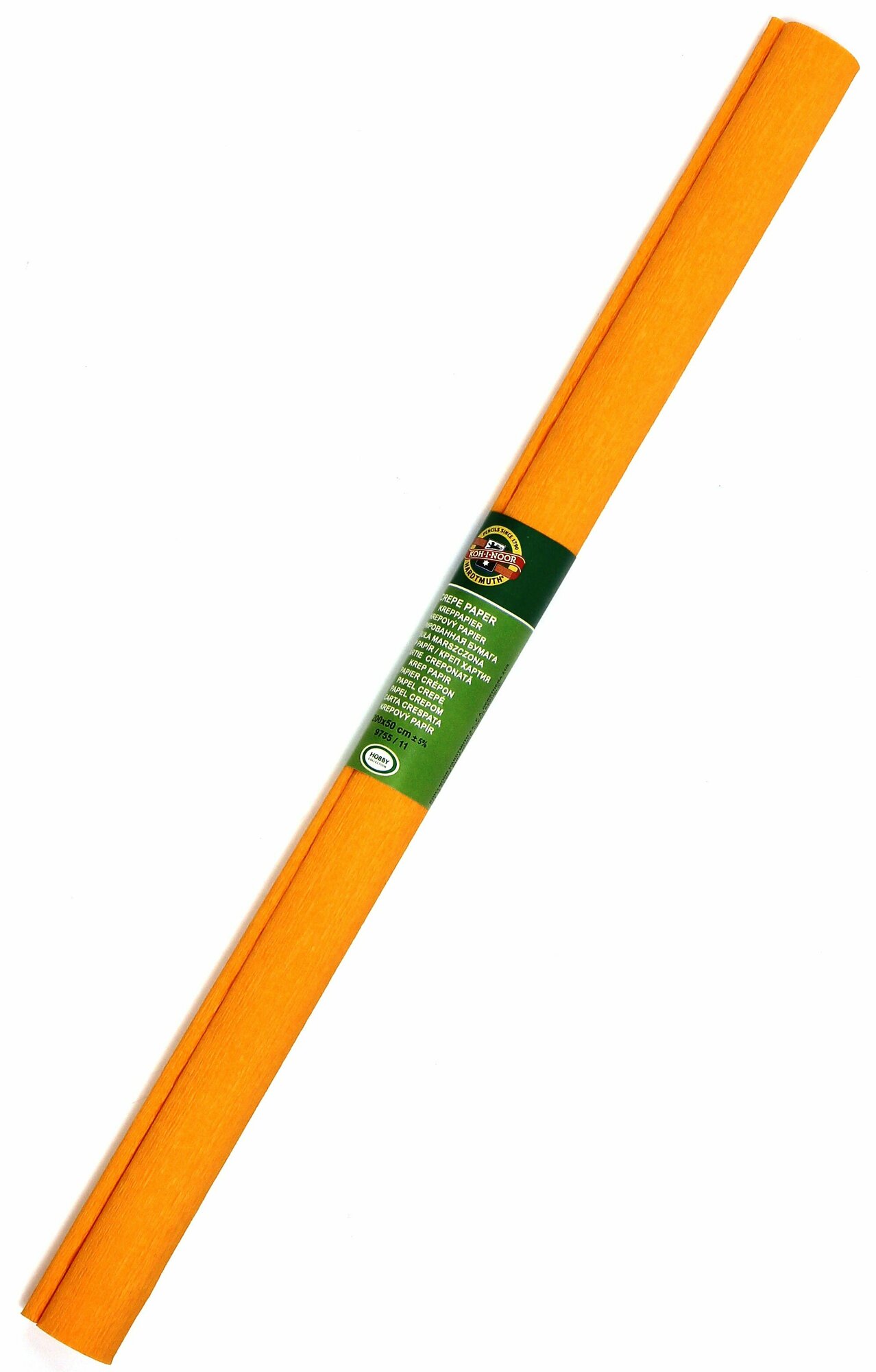 Бумага гофрированная, в рулоне, светло-оранжевая