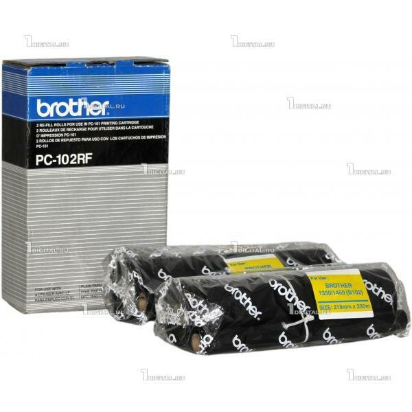 Термоплёнка Brother PC-102RF (2 рулона) для FAX-1150/1200/1250/1350/1450/1550/1650/1700/1750/1850/1950/5500/5550