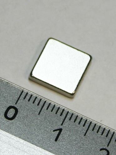 Магнит прямоугольный -082- 10x10x2mm N38 (920гр.), неодимовый