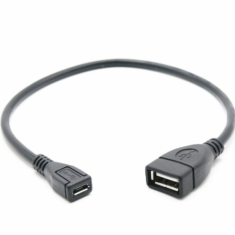 Переходник micro USB (f) гнездо на гнездо USB 2.0 (f) 25sm