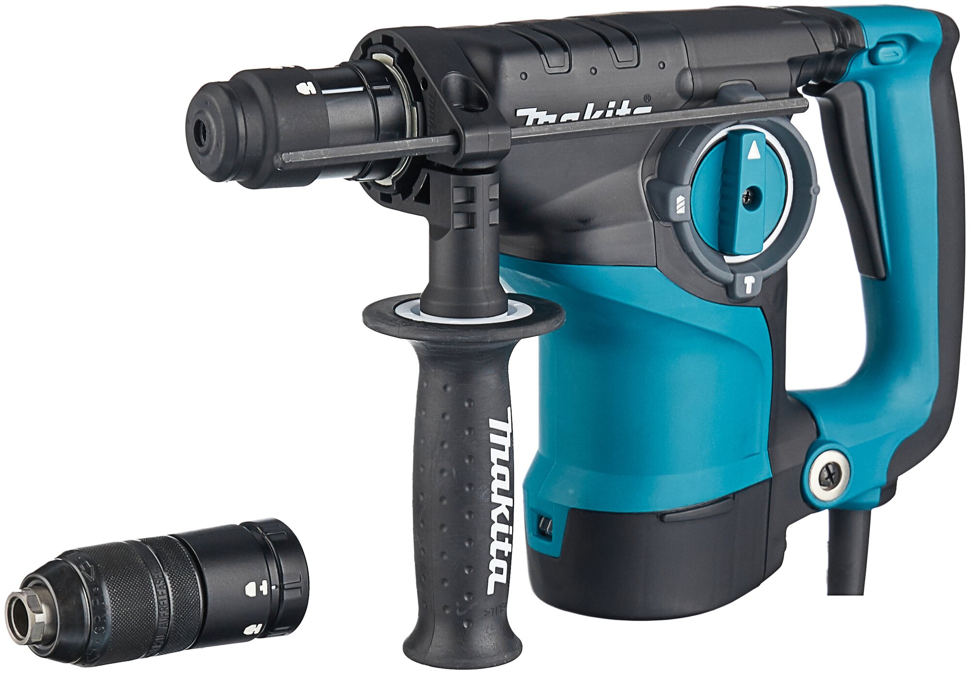 Перфоратор Makita HR2811FT Перфоратор, SDS+,{800Вт,3реж,2.9Дж,0-4500у\м,3.4кг, чем, Д-образ, б\съем патрон, подсв, АВТ}