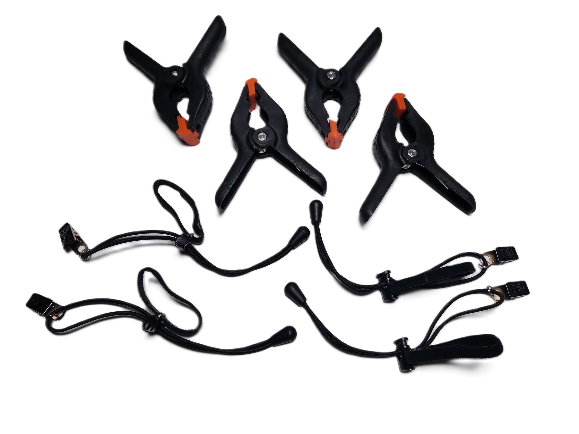 Зажим FST SC-08 kit набор для крепления фона, клипса: 4шт, прищепка: 4шт.