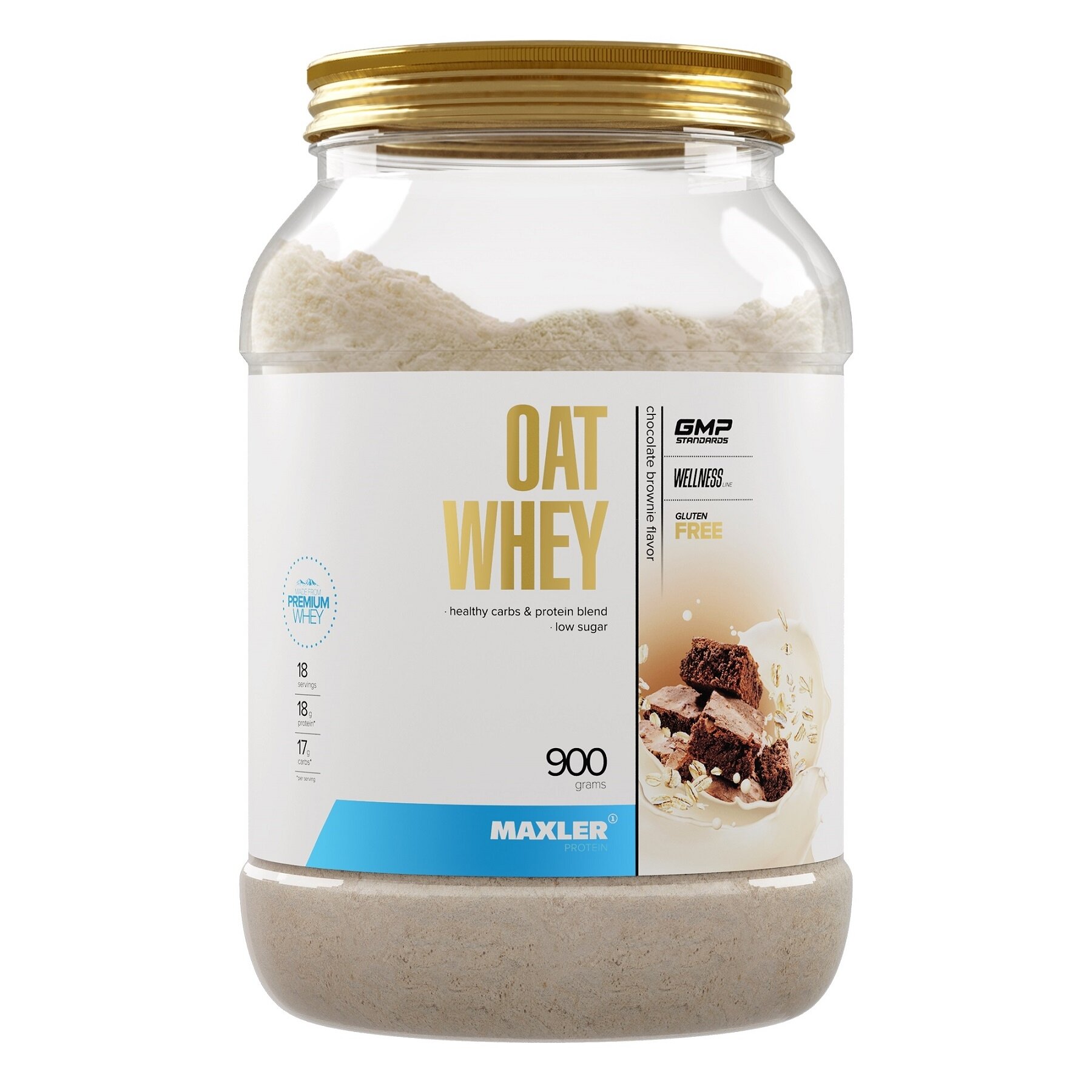 Сывороточный протеин и протеин из овса Oat Whey 900 гр (Maxler) Шоколадное пирожное