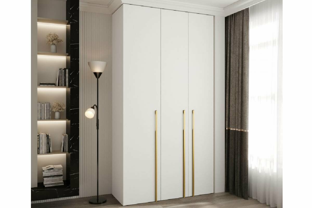 Шкаф распашной Комо-3 Белый для одежды трехдверный 150*210*50