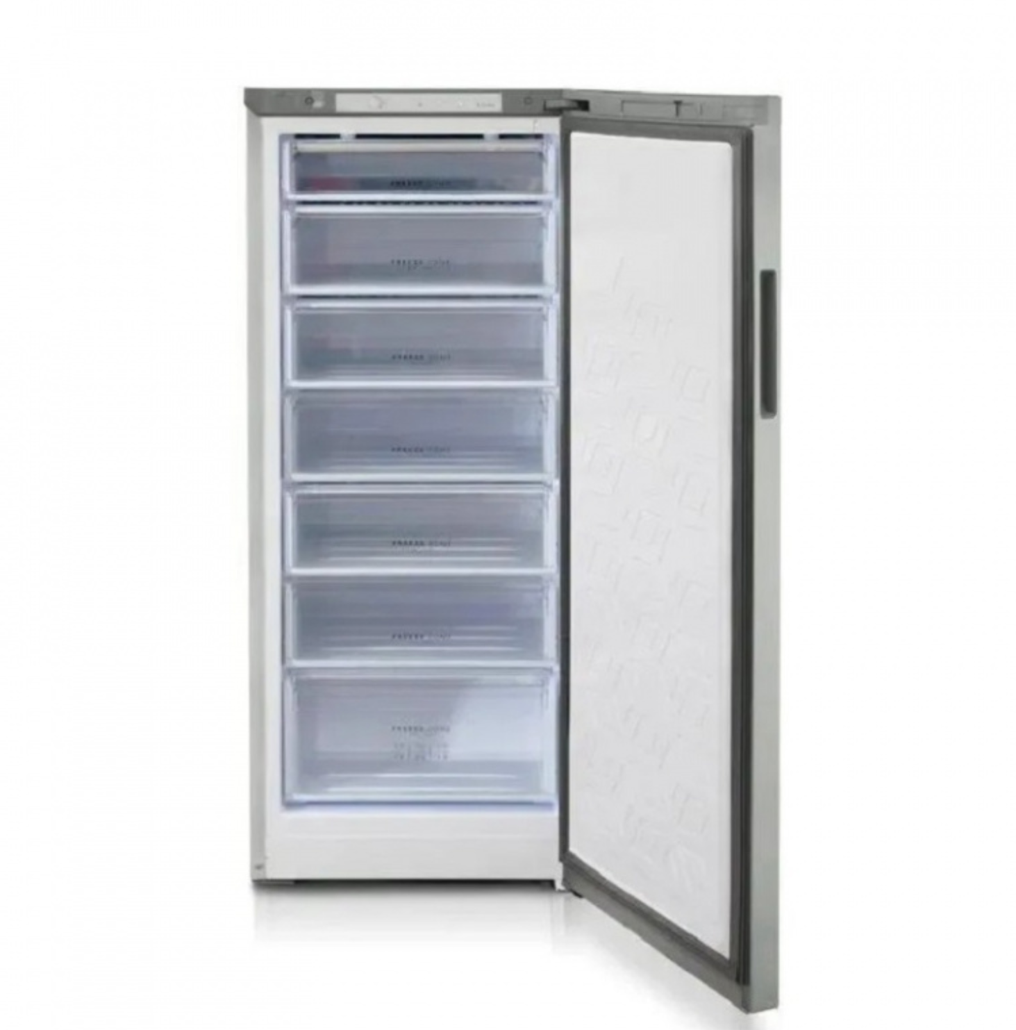 Морозильник Бирюса Б-M6046 Metallic, цвет металлик, ручная разморозка, класс А