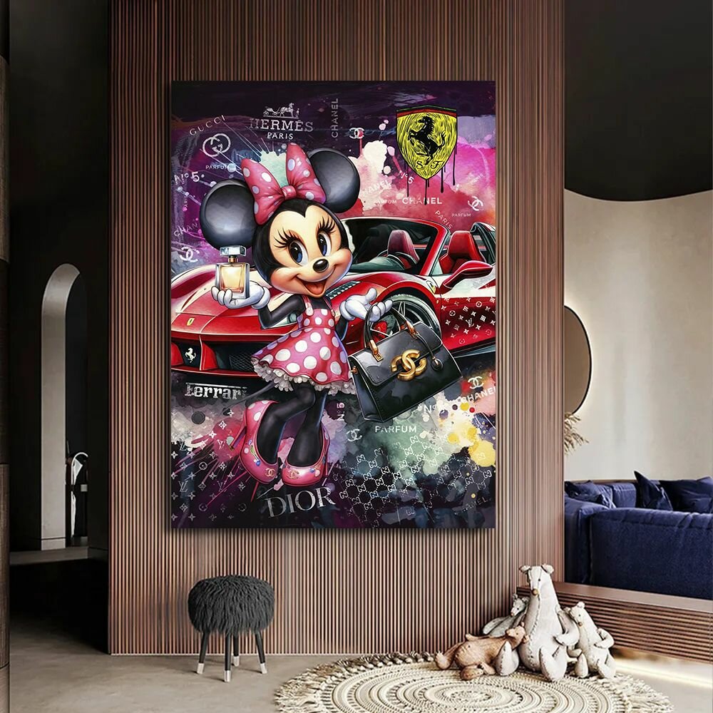 Картина "Микки Маус" от ВсеКартины. тут, 30x40см, холст, на подрамнике, дерево