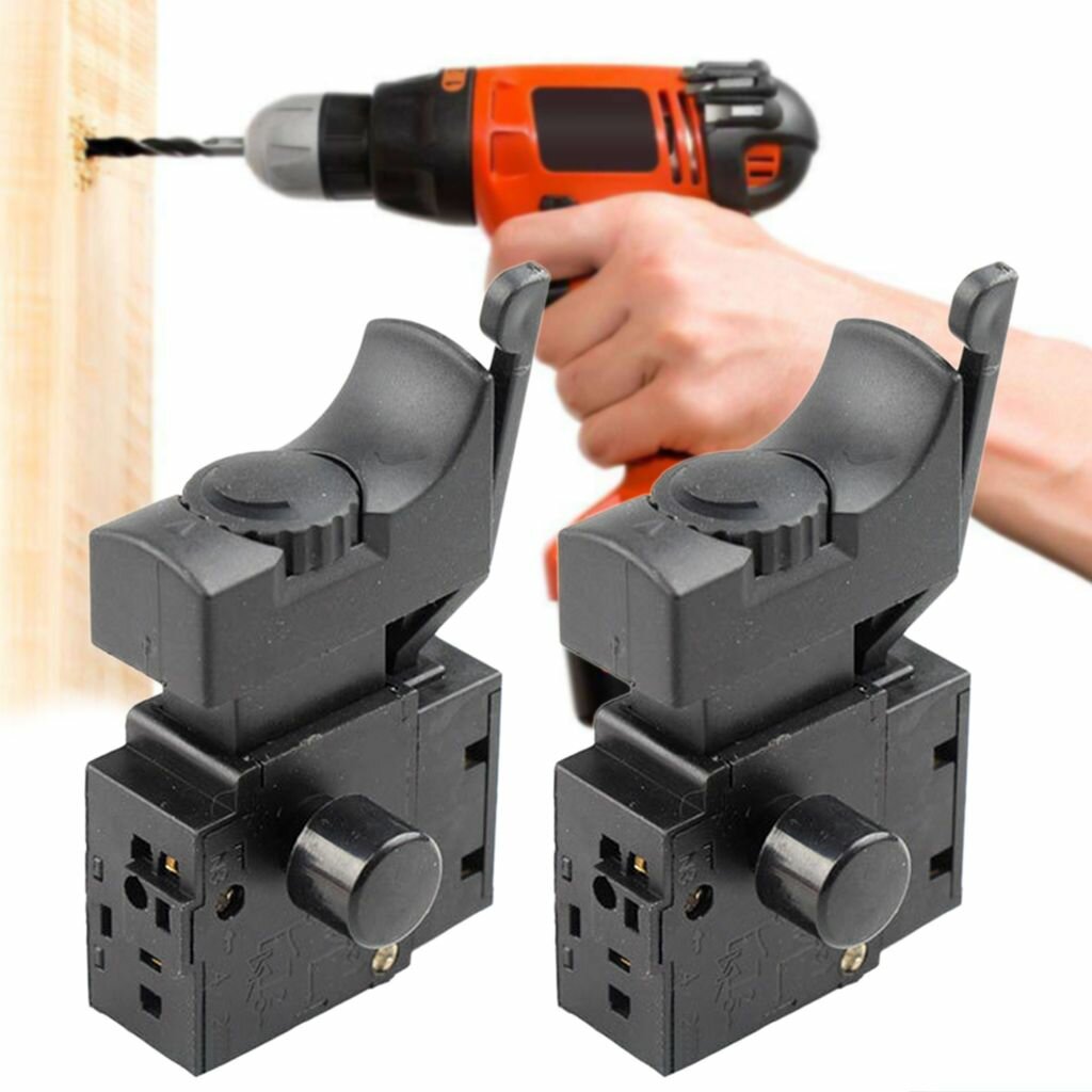 Электрическая ручная дрель с контролем скорости 250 В 6A FA2-6/1BEK, кнопочный электроинструмент