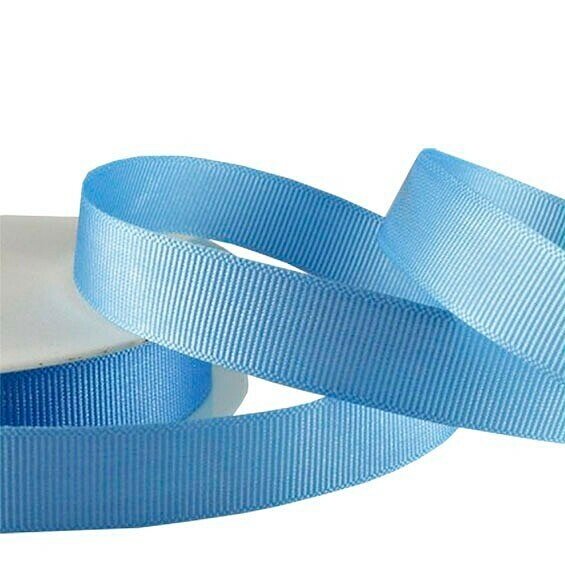 Лента репсовая Браво цвет голубой, ширина 12 мм, 100% полиэстер