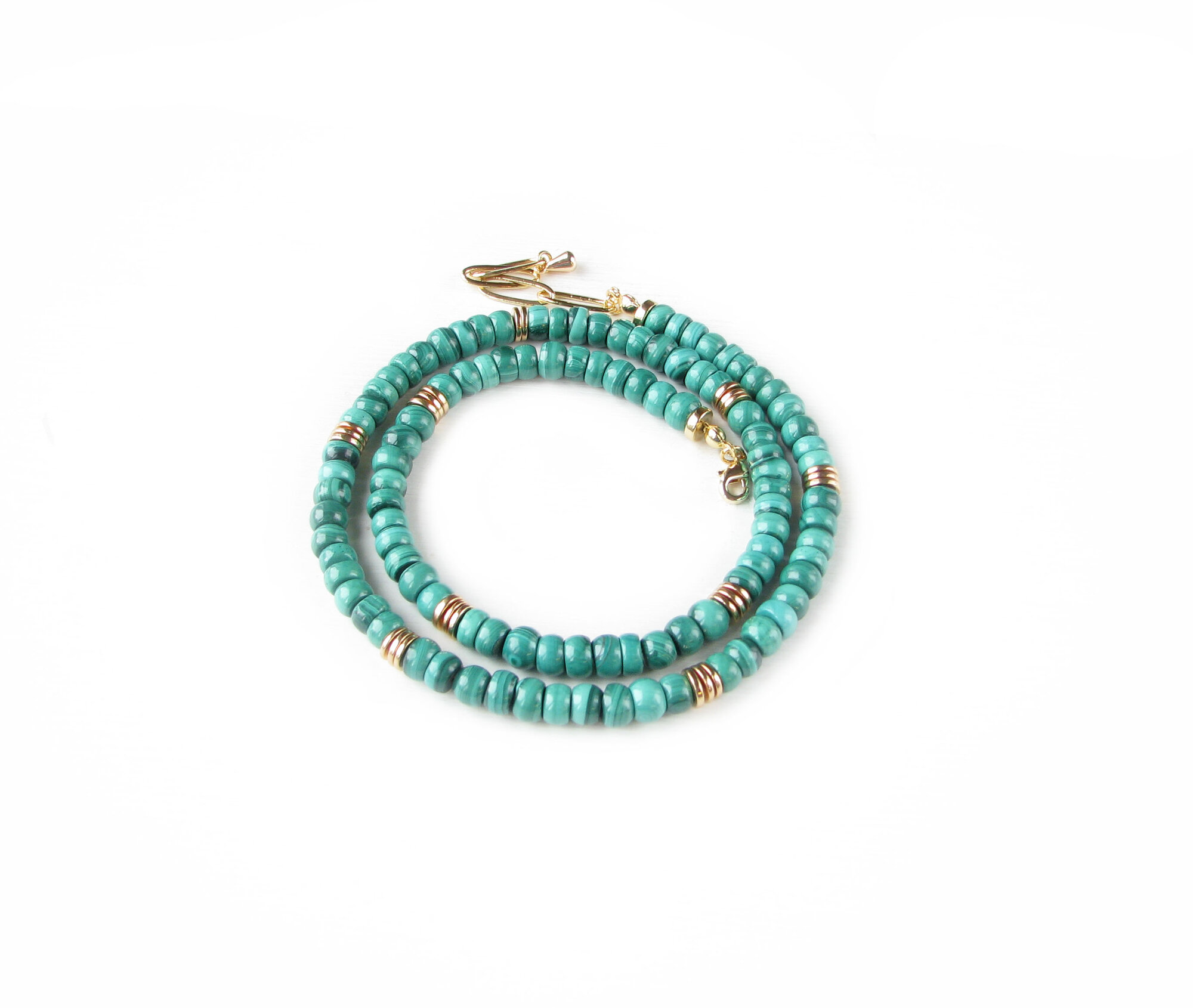 Колье, малахит