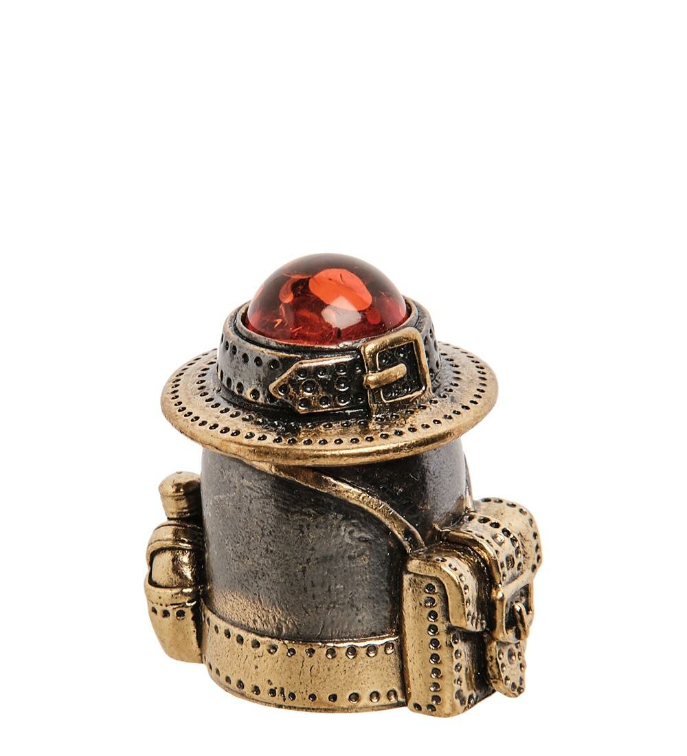 Наперсток из янтаря и латуни "Набор Туриста" A2130300 Народные промыслы, Латунь, янтарь