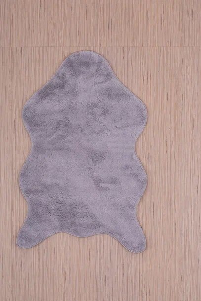 Ковер из искусственного меха кролика турецкий на пол в спальню в гостиную 60х100 см однотонный ворс 25 мм шегги 400655