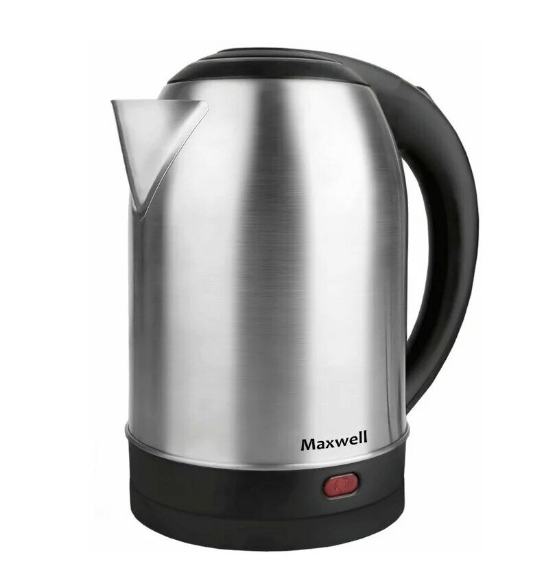 Чайник электрический Maxwell MW-1077 Черно-Стальной (1,8л, 2200Вт, Сталь)