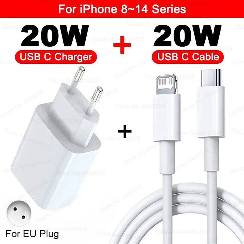 PD 20 Вт USB C Быстрая зарядка для Apple iPhone 15 14 13 12 11 Pro Max XR X XS 7 8 Plus Зарядное устройство Быстрая зарядка Телефонный кабель Аксессуары